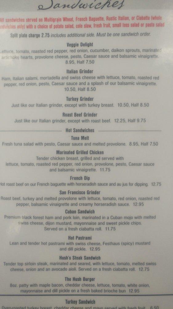 Menu at Hush-Harbor Artisan Bakery & Cafe, Atascadero