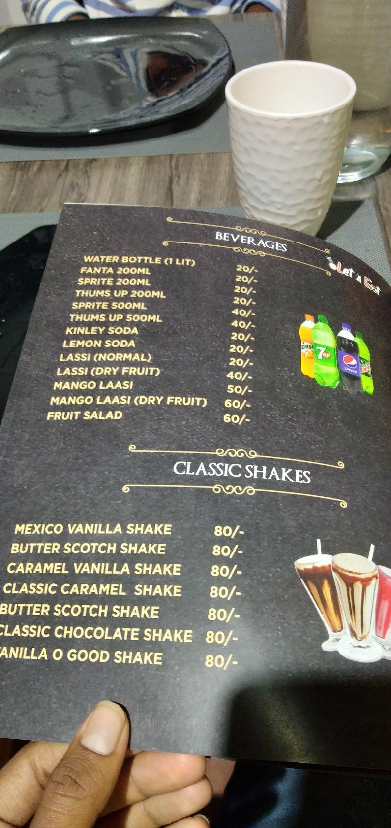 Menu at LETS EAT, Yellamanchili