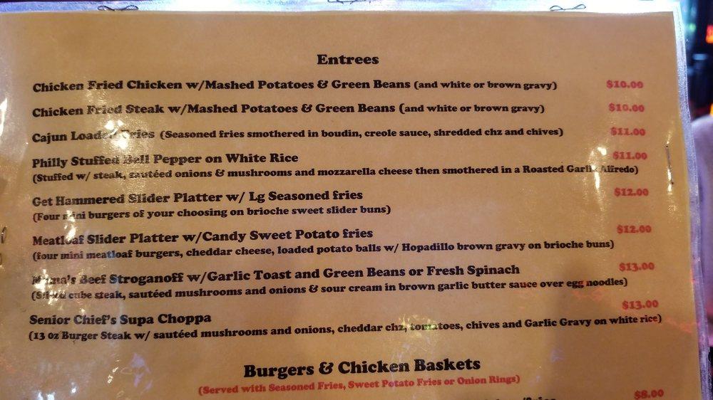 Menu at Rusty Nail Bar, Houston