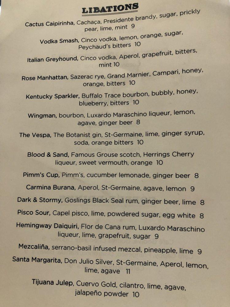 Menu at Cappy's Restaurant, San Antonio