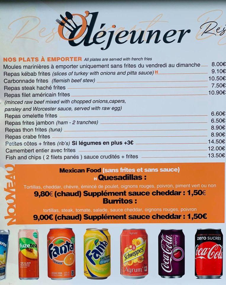 Menu at Le Rétro restaurant, Lens, 78 Rue René Lanoy