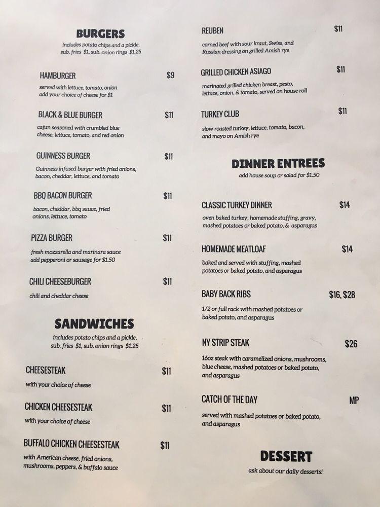 Menu at Tailgators Bar & Grill, West Hazleton