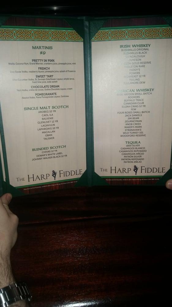 Menu at The Harp And Fiddle pub & bar, Park Ridge