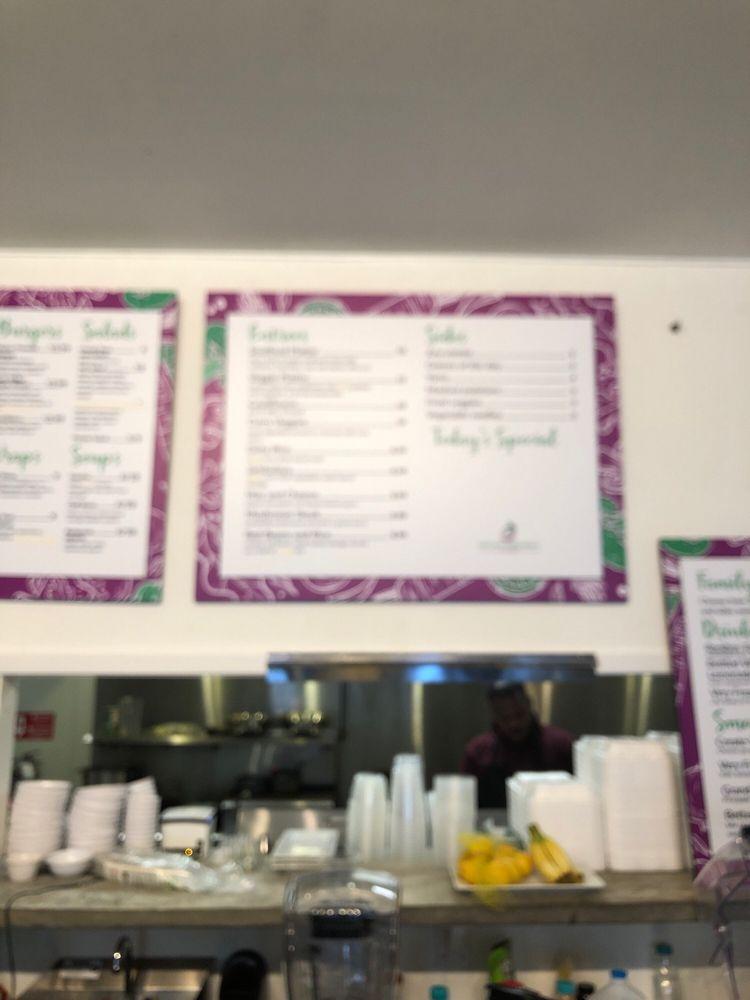 Menu at Vegan Friendly Foods cafe, Baton Rouge