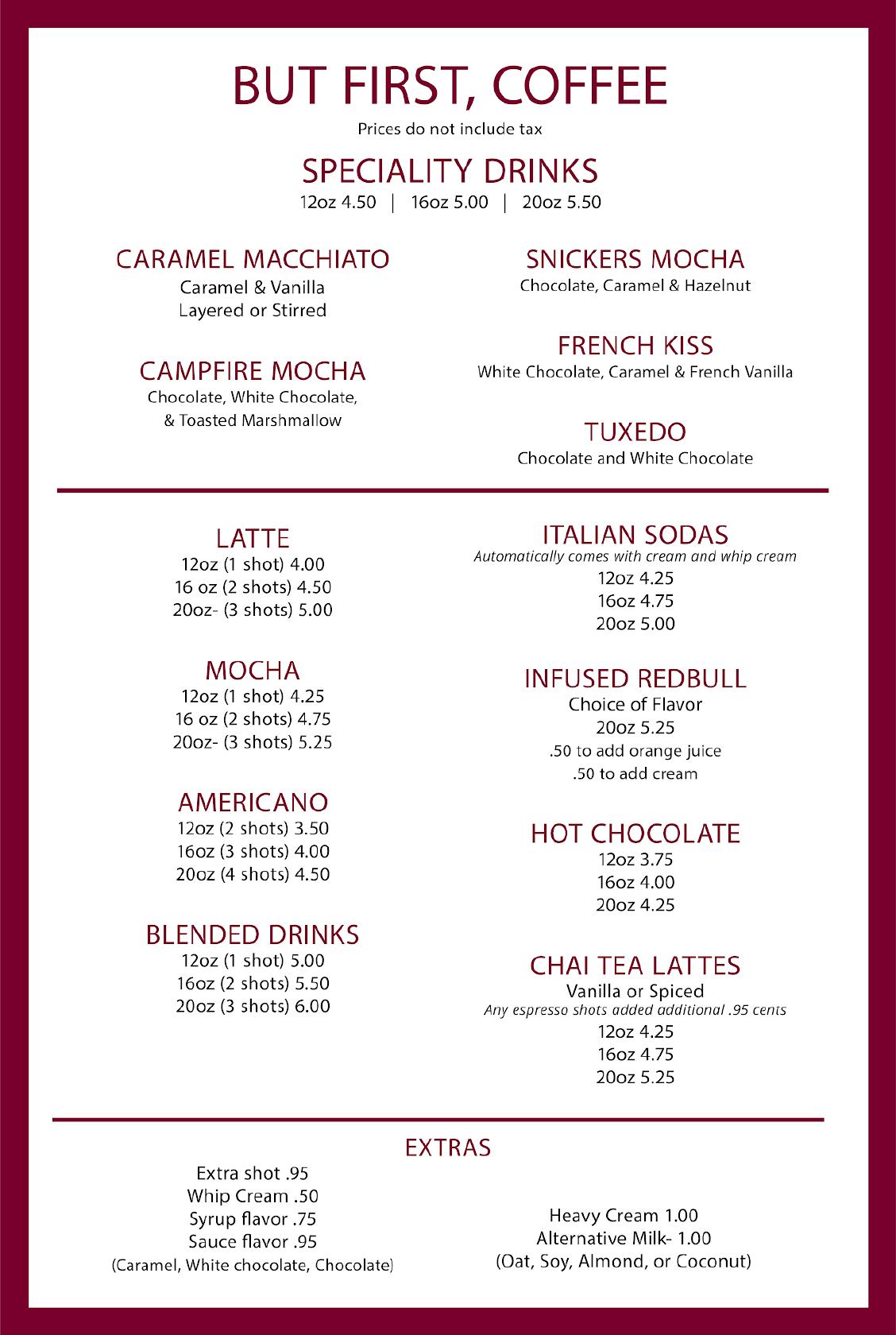 Menu at Biscuit House restaurant, Lakewood