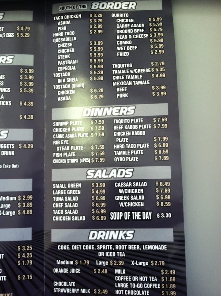 Menu at Hot Off the Grill fast food, Huntington Beach, Bolsa Chica St