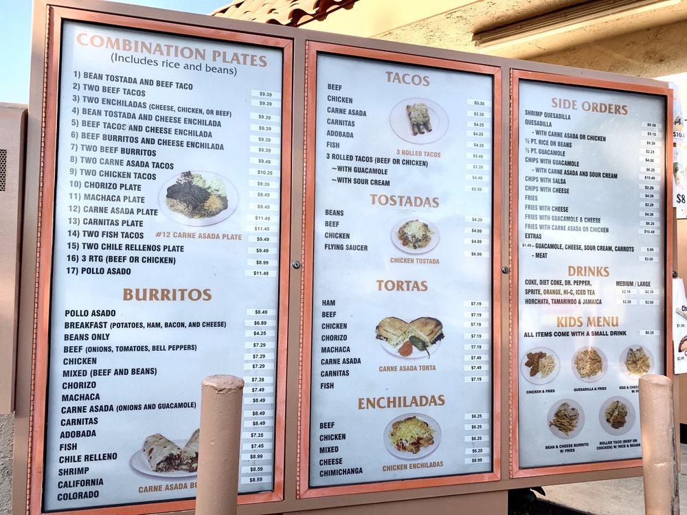 Carta del restaurante Albertaco's Mexican Food Inc, Orange