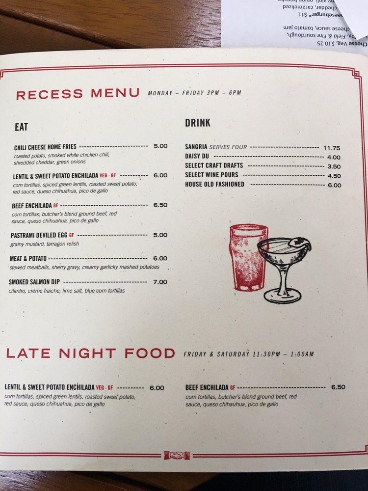 Menu at Butcher's Union pub & bar, Grand Rapids, 438 Bridge St NW