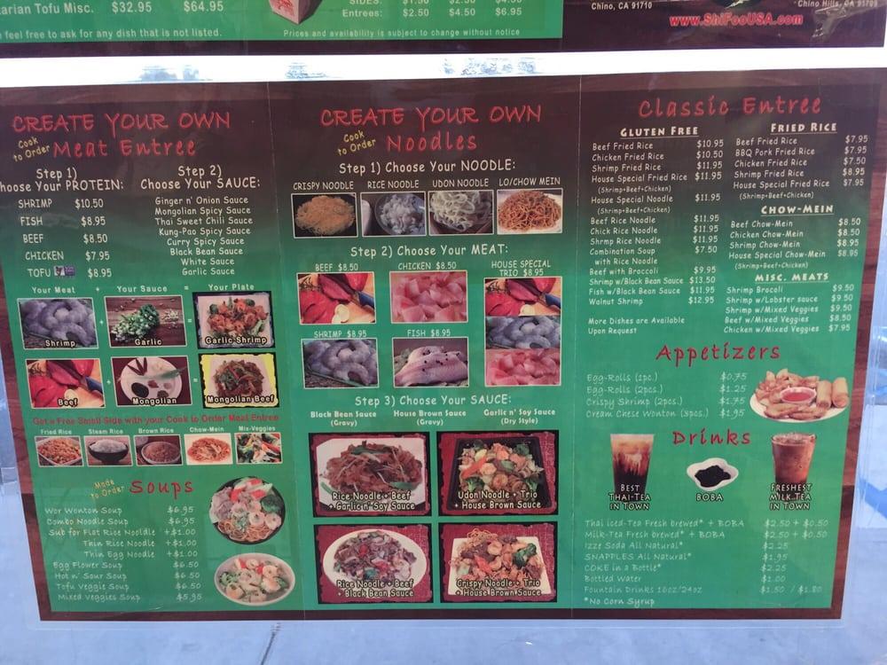 Menu at Shi Foo restaurant, Chino Hills, Los Serranos Country Club Dr