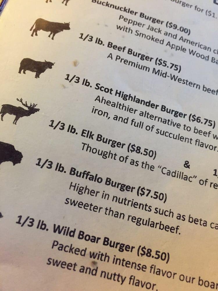 Menu at Bucknuckles Bar & Grill, USA