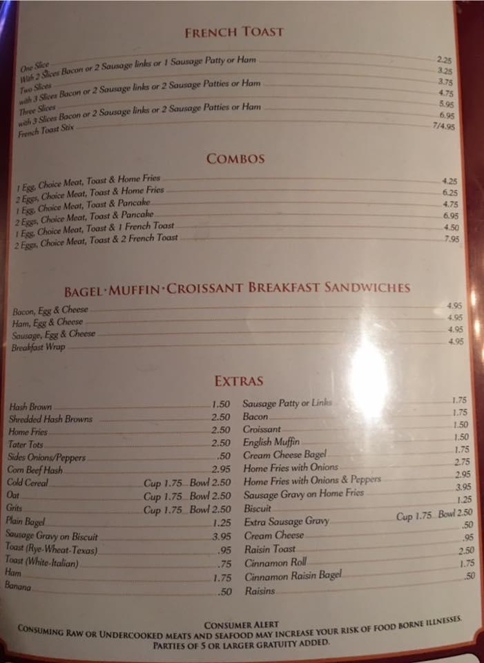 Menu at Central Restaurant, Apollo