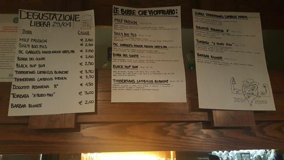 Speisekarte von Irish Rover pub & Bar, Latisana