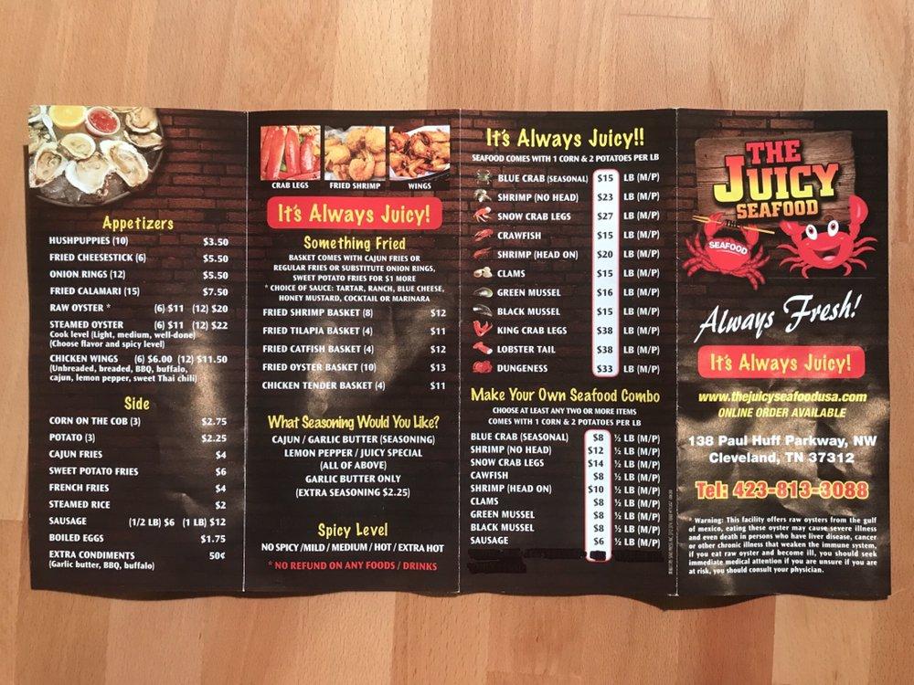 Menu at The Juicy Seafood desserts, Cleveland