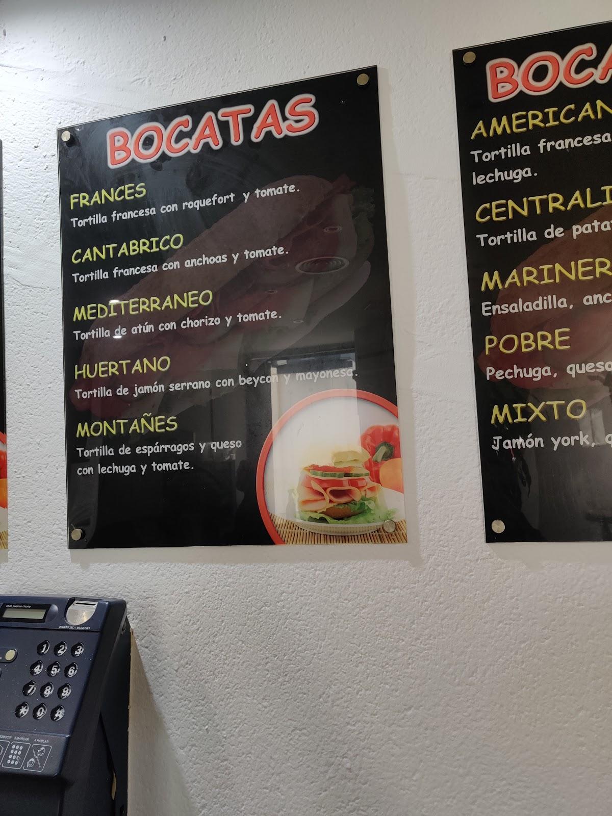 Menu at Bar Central, Murcia