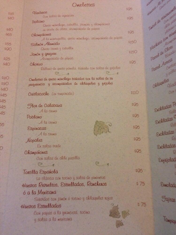 Carta de MAQUE café, Ciudad de México, Calle Ozuluama 4