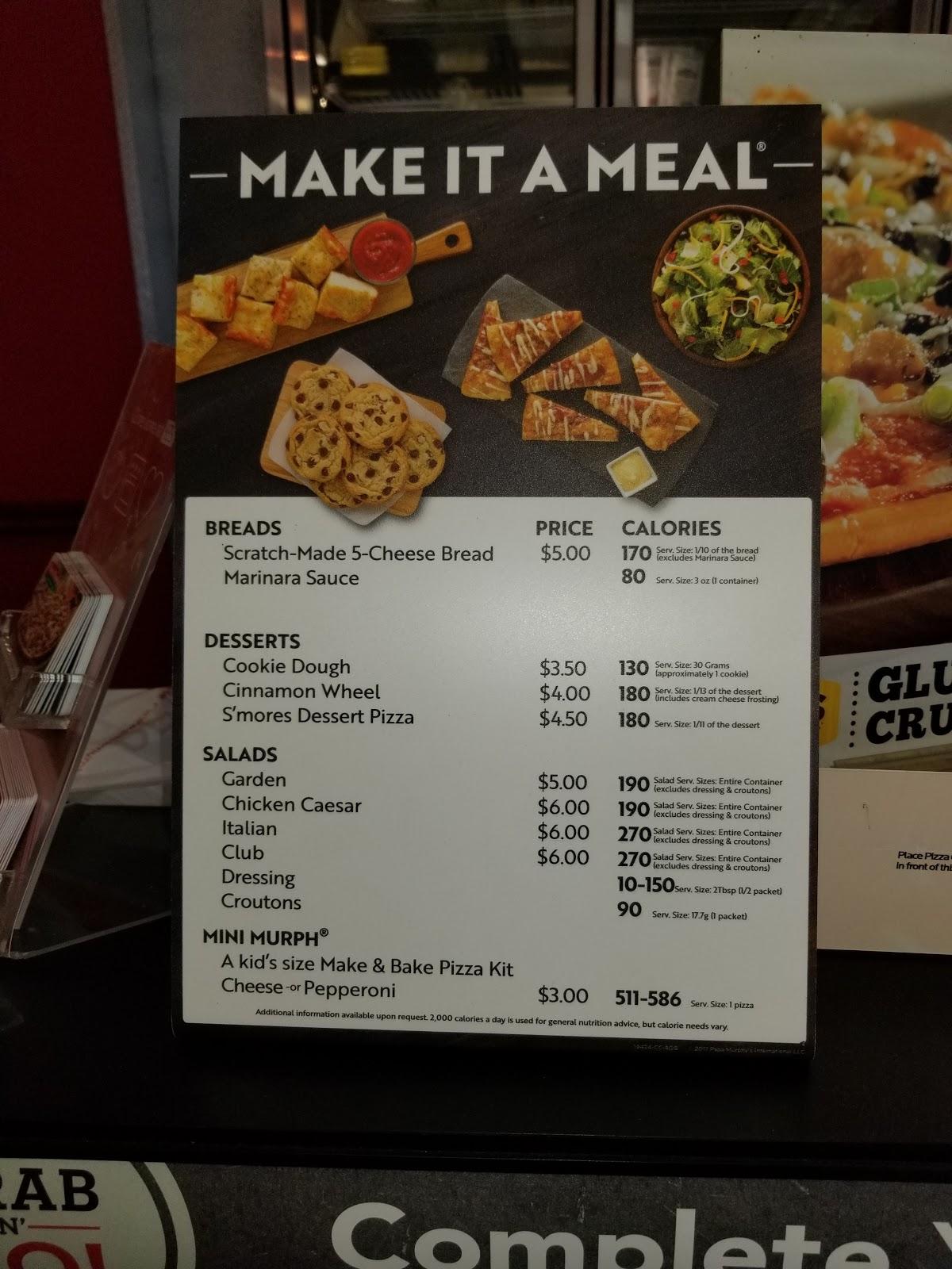 Menu at Papa Murphy's | Take 'N' Bake Pizza pizzeria, Mountain Home ...