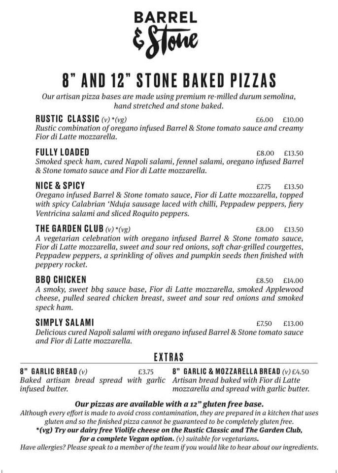 Menu at Cricketers pub & bar, Knaresborough