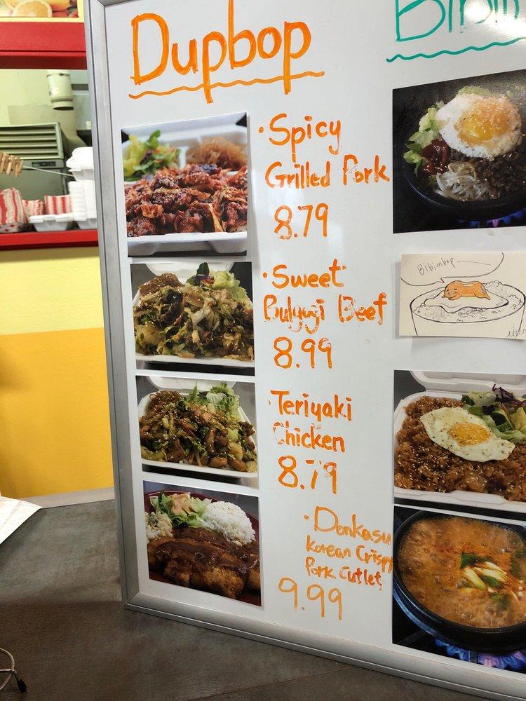 Menu at Koko Lunchbox restaurant, Provo