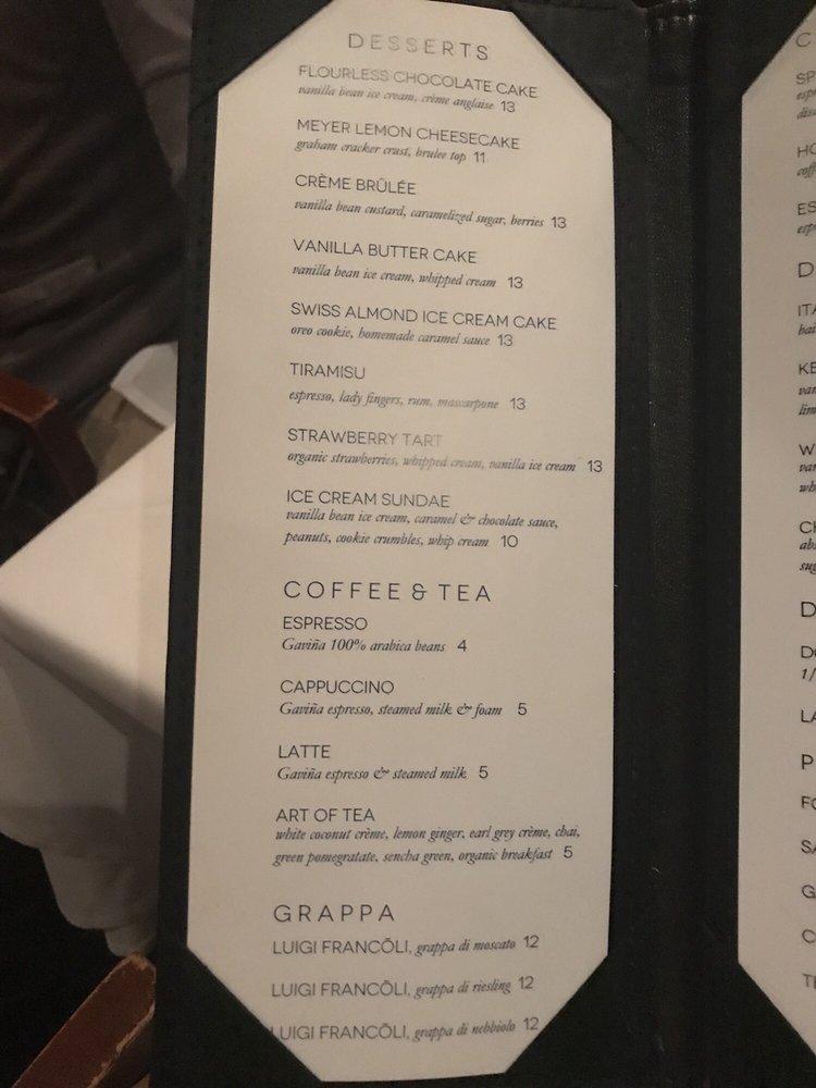 Menu at Spaghettini restaurant, Seal Beach, Old Ranch Pkwy