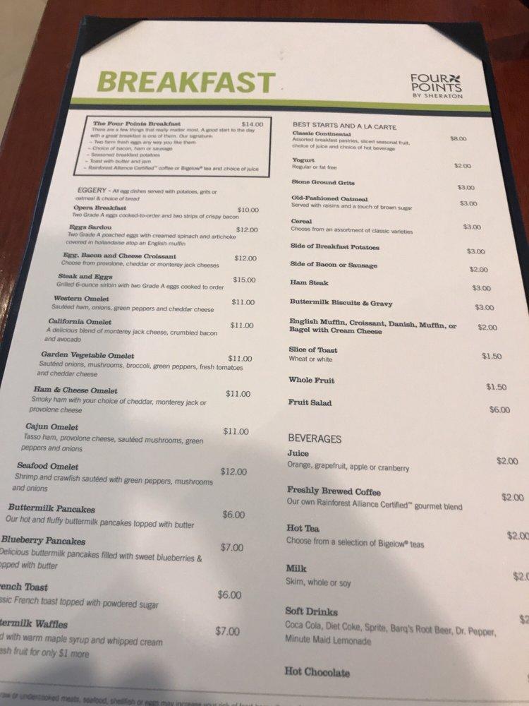 Menu at Cafe Opera, New Orleans, 541 Bourbon St