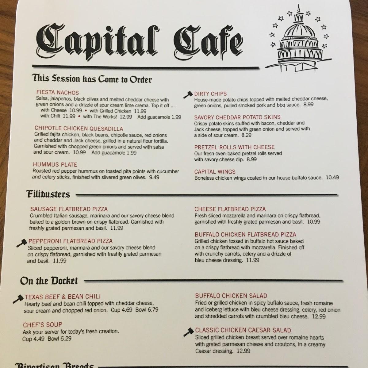 Carta de Capital Cafe, Middletown, 1 Terminal Dr