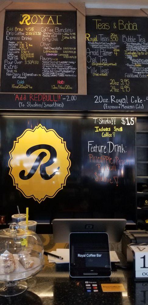 Menu at Royal Coffee Bar, Gilbert