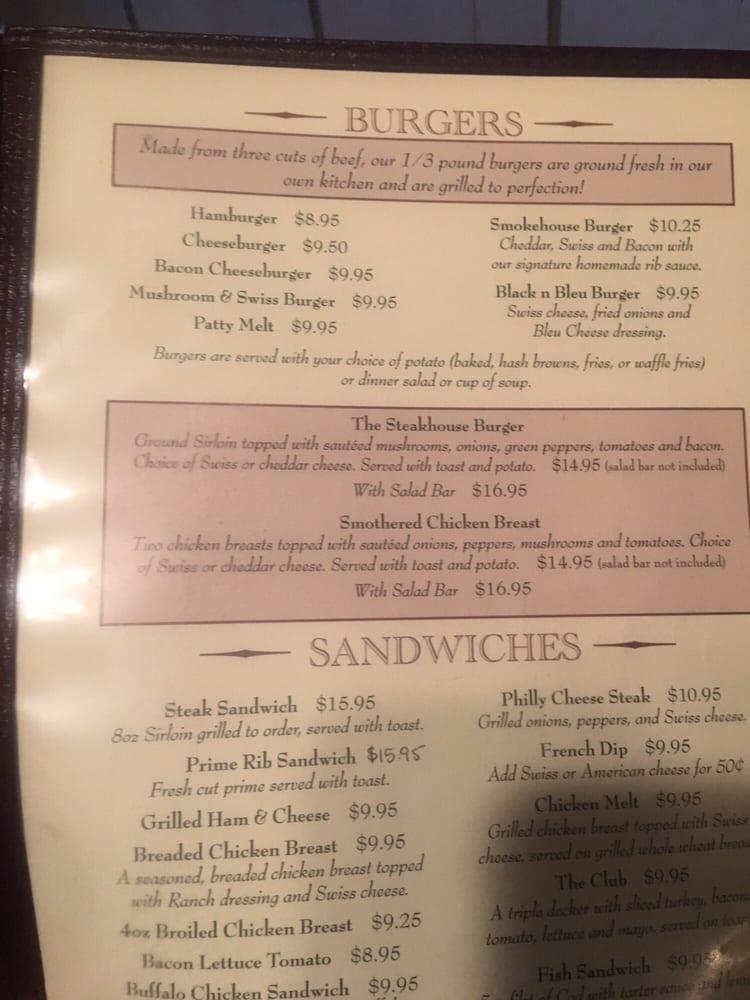 Menu at Brandon Steakhouse & Lounge, Brandon