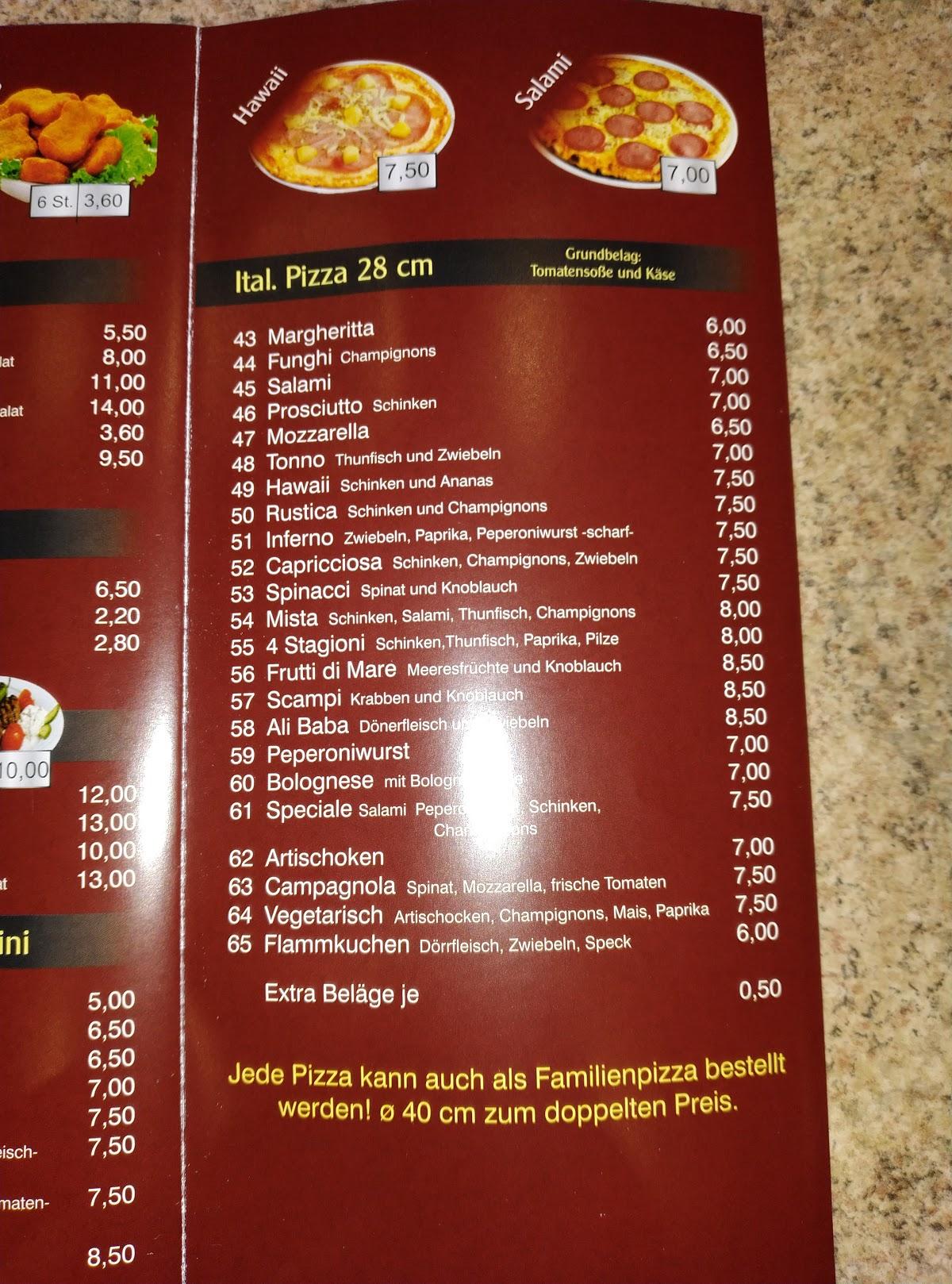 Menu at Imbiss Alibaba pub & bar, Kell am See