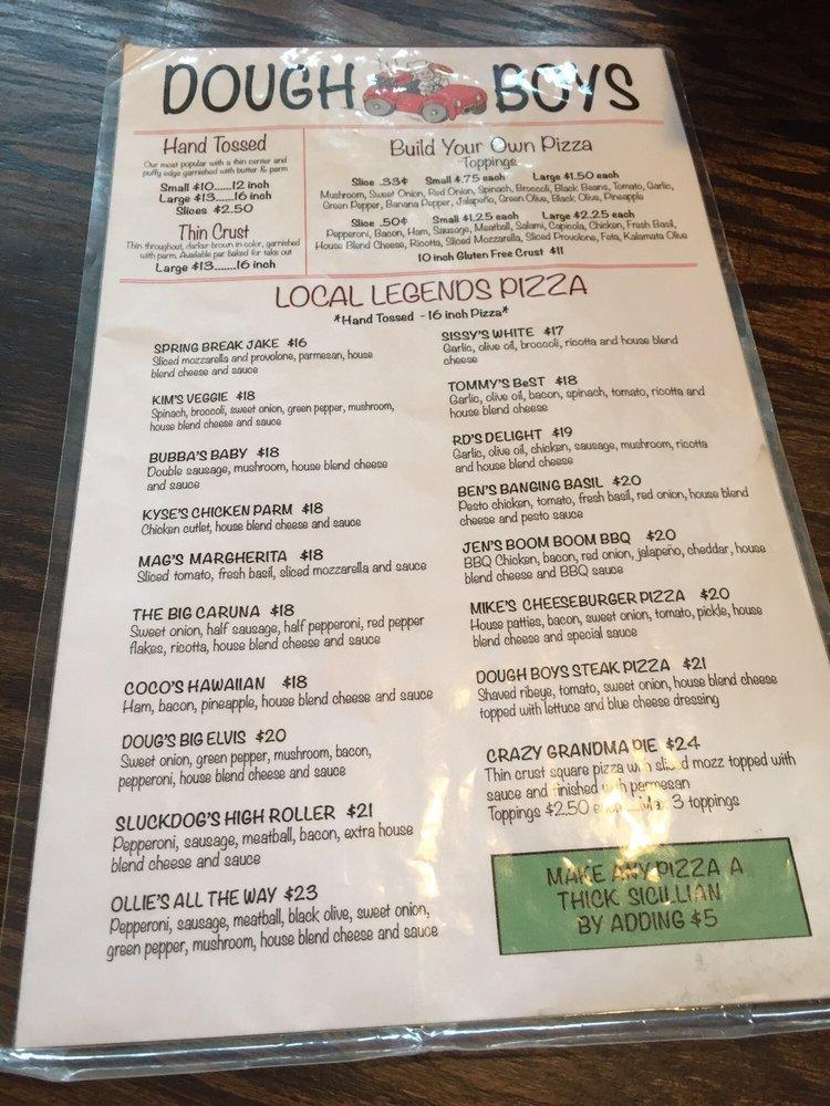 Dough Boys Pizza Hilton Head Island Menu at Ellen Unger blog