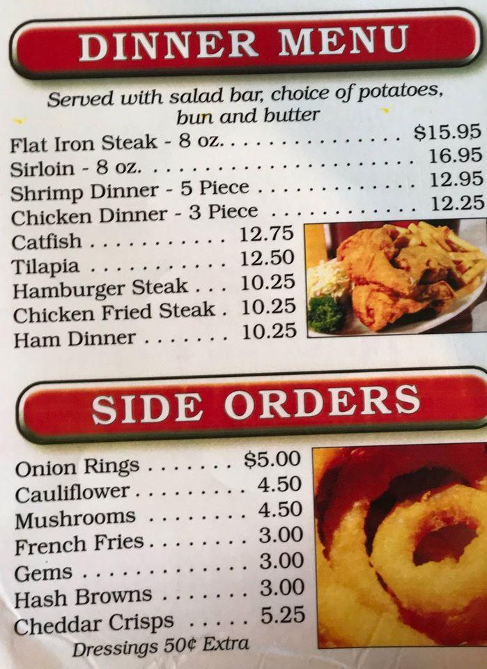 Menu at Elaine's Tavern & Cafe, Winnetoon