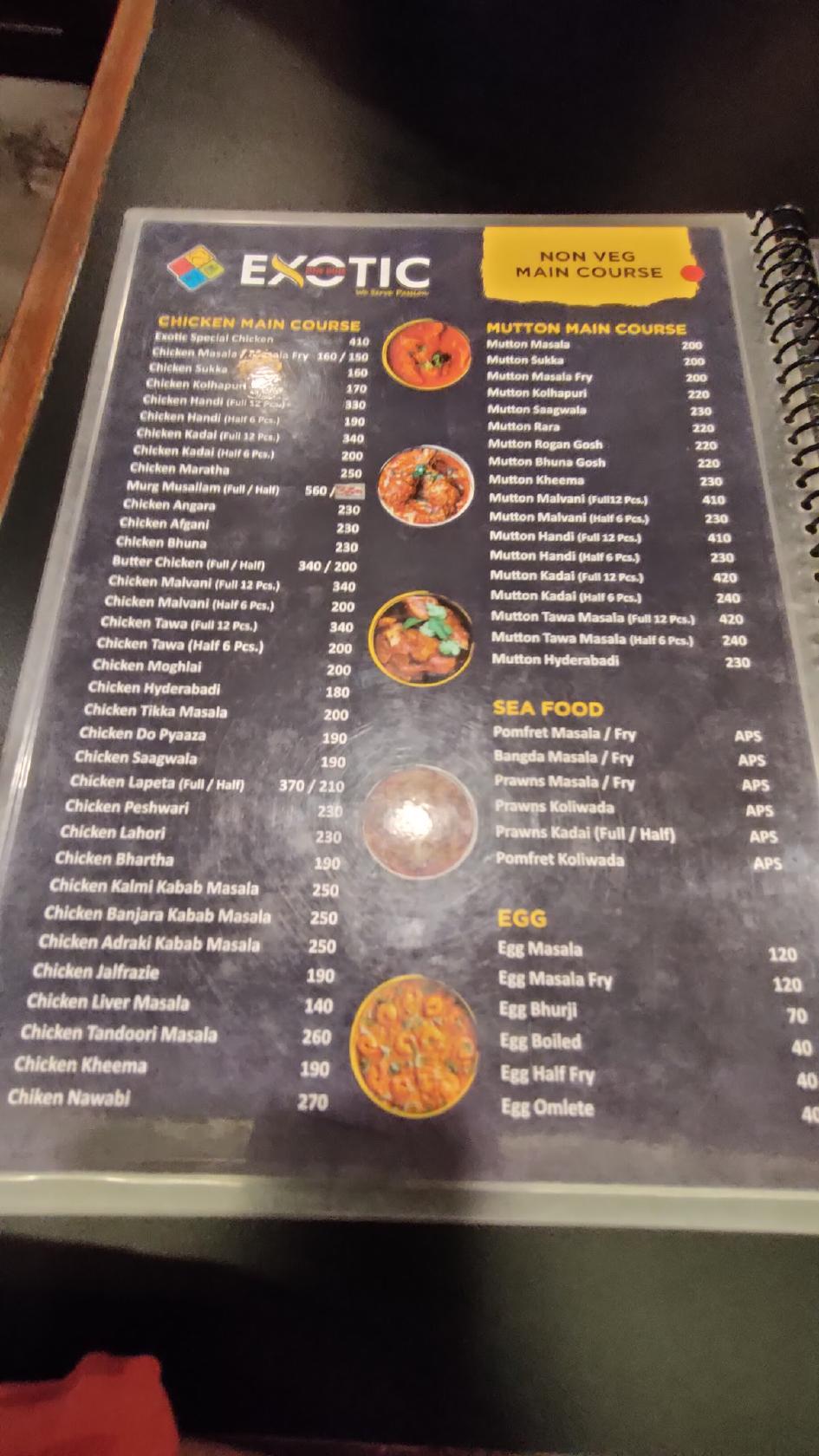 Menu at Exotic Fine Dine, Thane