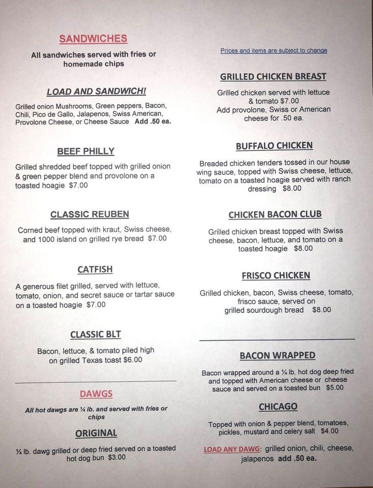 Menu at Miller House Pub & Cafe, Owensville