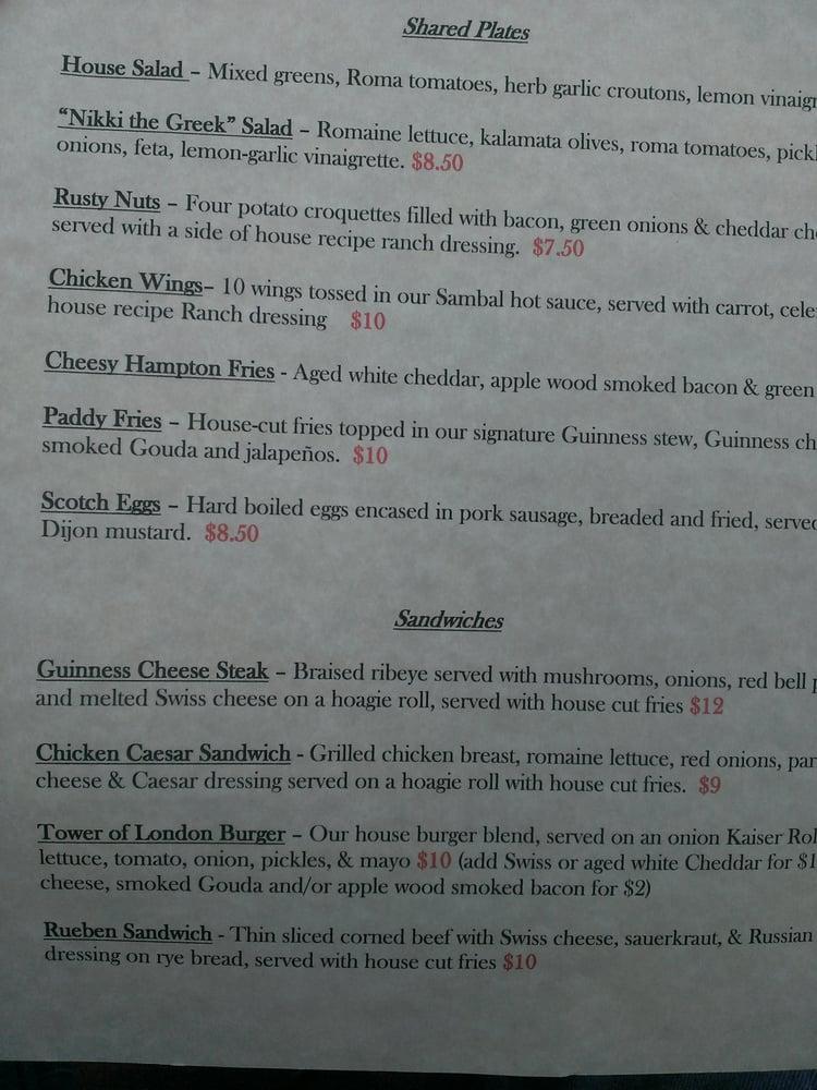 Menu at The Roundabout - Rockwall pub & bar, Rockwall