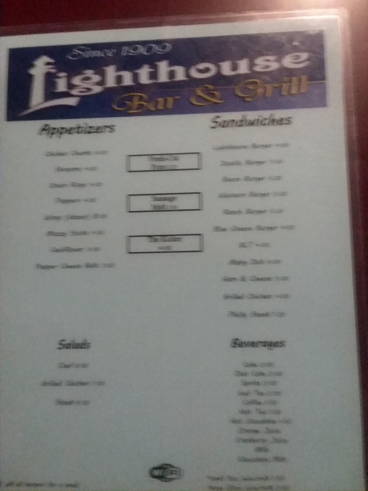 Menu at Lighthouse Grill restaurant, Navarre, Navarre Rd SW