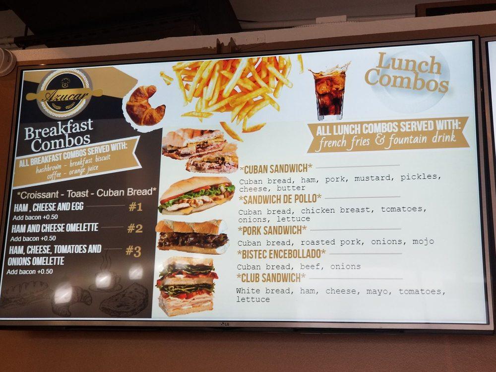 Carta del restaurante Azucar, Houston