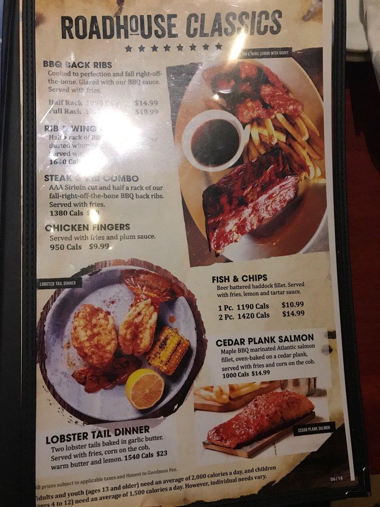 Menu at Chuck's Roadhouse Bar & Grill, Mississauga, Millcreek Dr