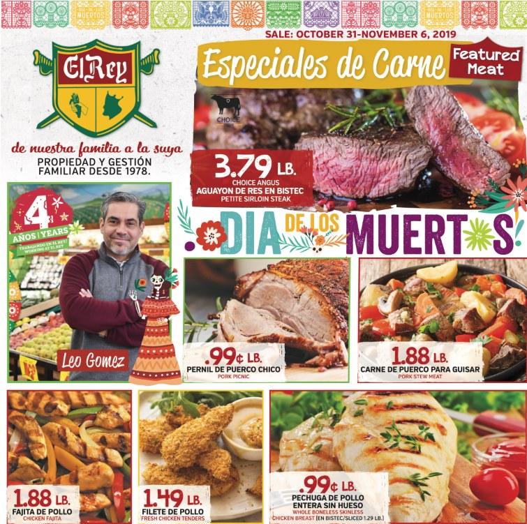 Menu at El Rey Foods restaurant, Milwaukee, W Burnham St