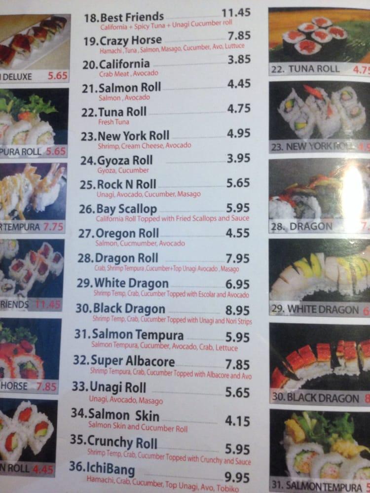 Menu at Fat Fish Sushi restaurant, Pleasanton