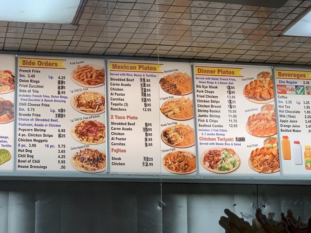 Menu at Christo's Best Burgers restaurant, Anaheim, Miraloma Ave