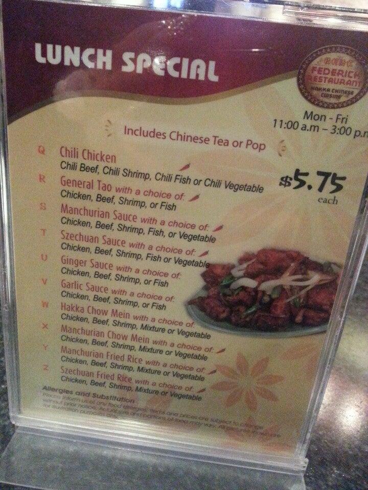 Menu at Federick Restaurant, Markham, 160 New Delhi Dr