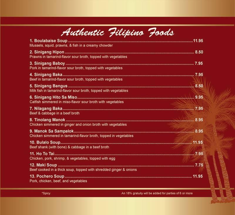 Menu at KATakam-takam Restaurant-School Purpose only, Pasay