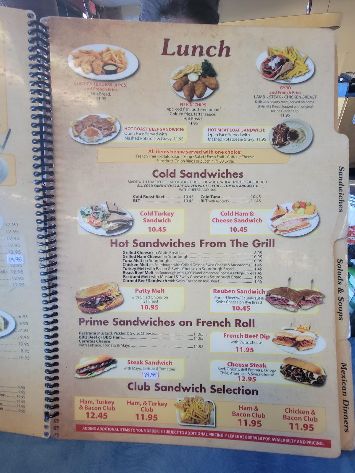 Menu at Brandon's Diner restaurant, Rancho Cucamonga, Base Line Rd