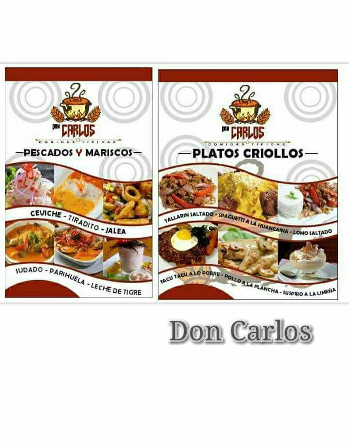 Menu at Don Carlos Comidas Tìpicas restaurant, Comas