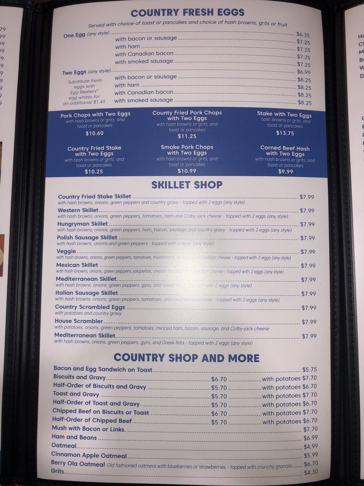 Menu at River View Restaurant, Logansport