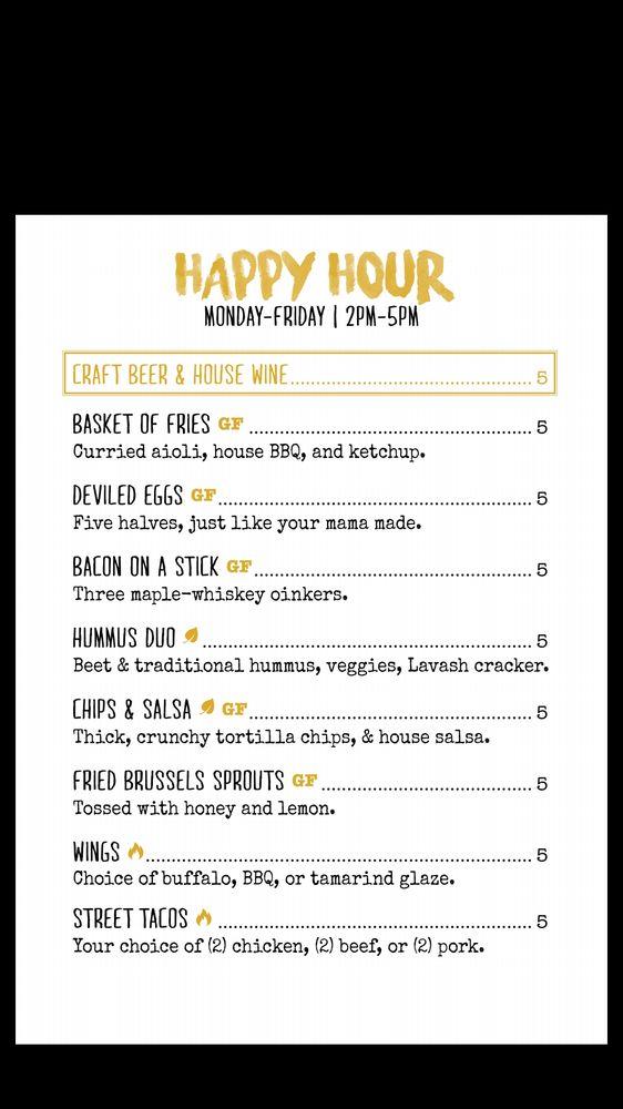 Menu at Rod & Hammer Rock restaurant, San Luis Obispo, 855 Aerovista Pl