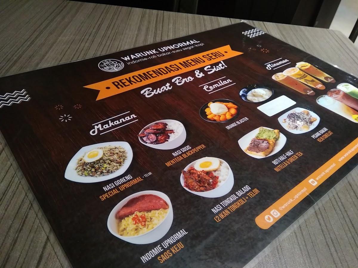 Menu at Warunk Upnormal Transmart Ngagel cafe, Surabaya, Jl. Ngagel No ...
