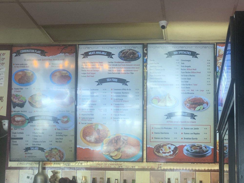 Menu at Taqueria Manteca Mexican Grill restaurant, Manteca, 275 W ...
