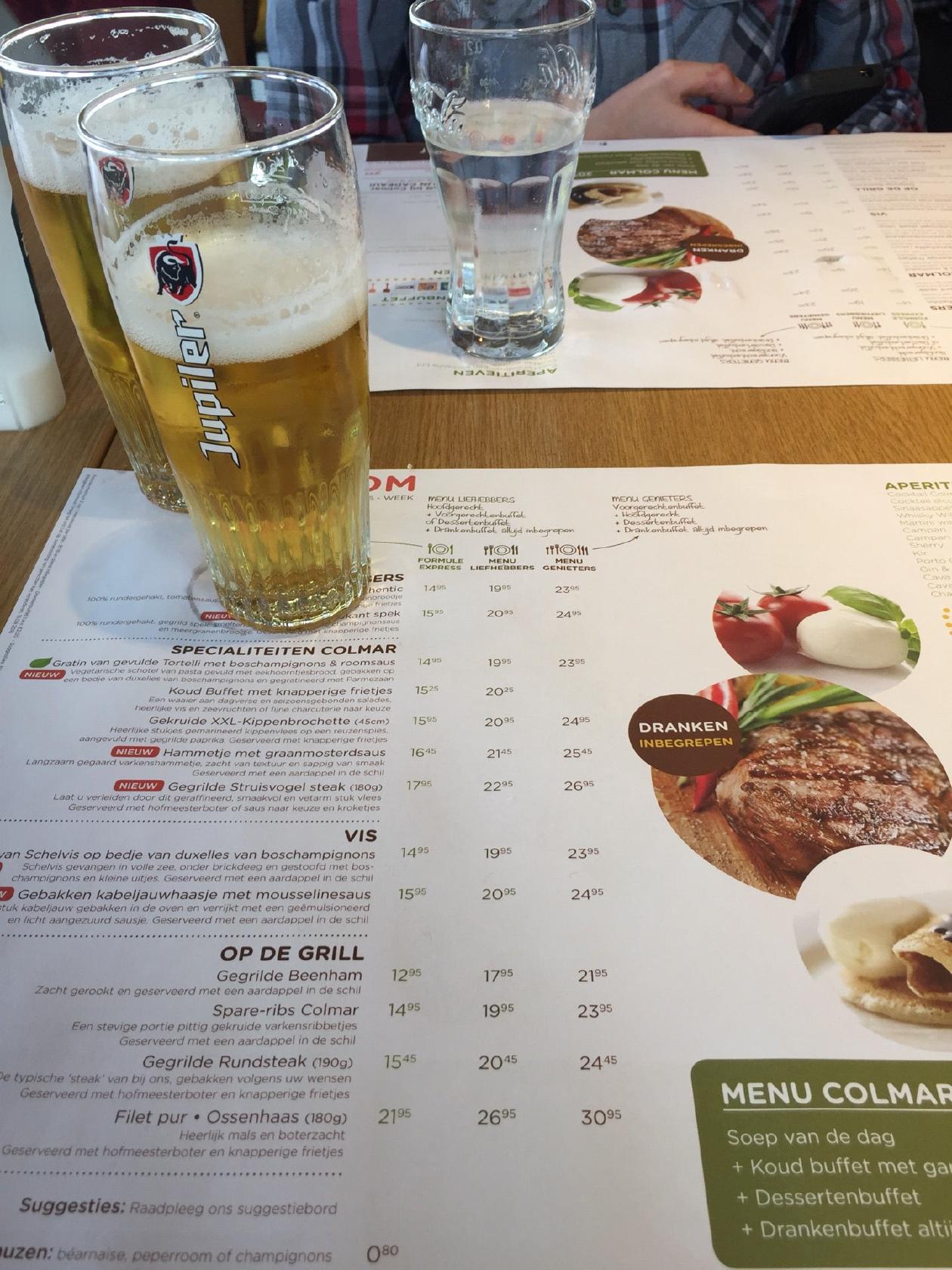 Menu at Colmar, Kortrijk, Doorniksesteenweg 212