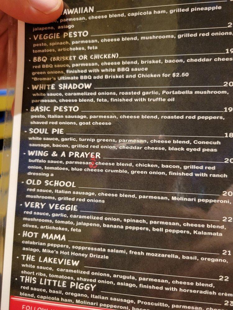 Menu at Slice Pizza and Brew pub & bar, Montevallo