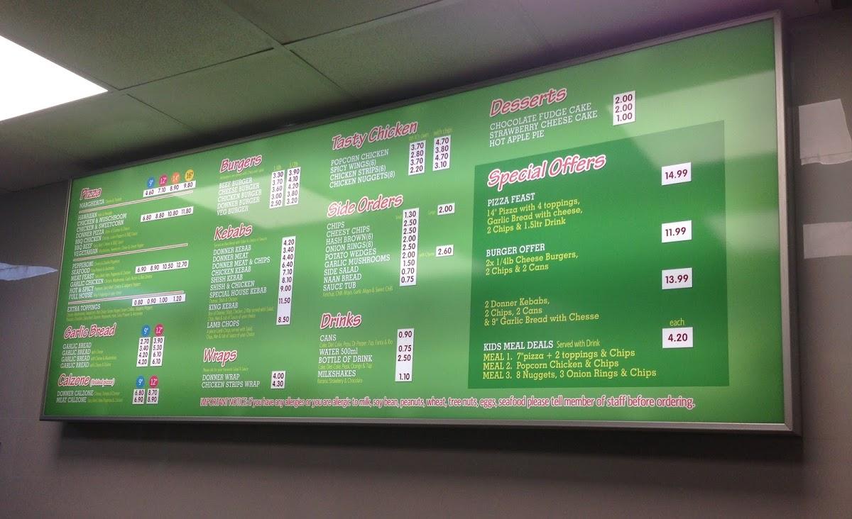 Menu at Panamia Pizza pizzeria, Prescot